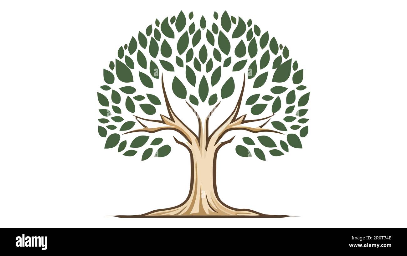 Tree logo on white background. Vector illustration Stock Vector Image ...