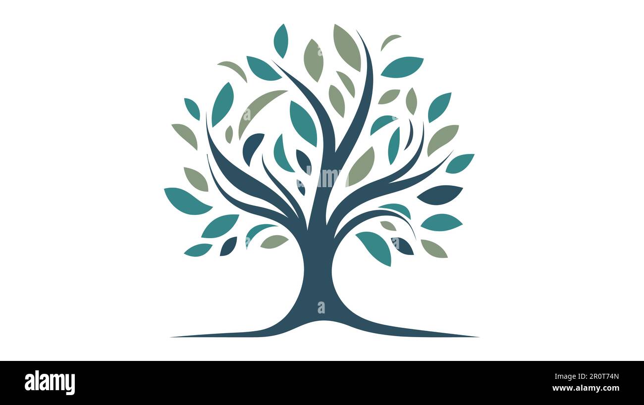 Tree logo on white background. Vector illustration Stock Vector Image ...