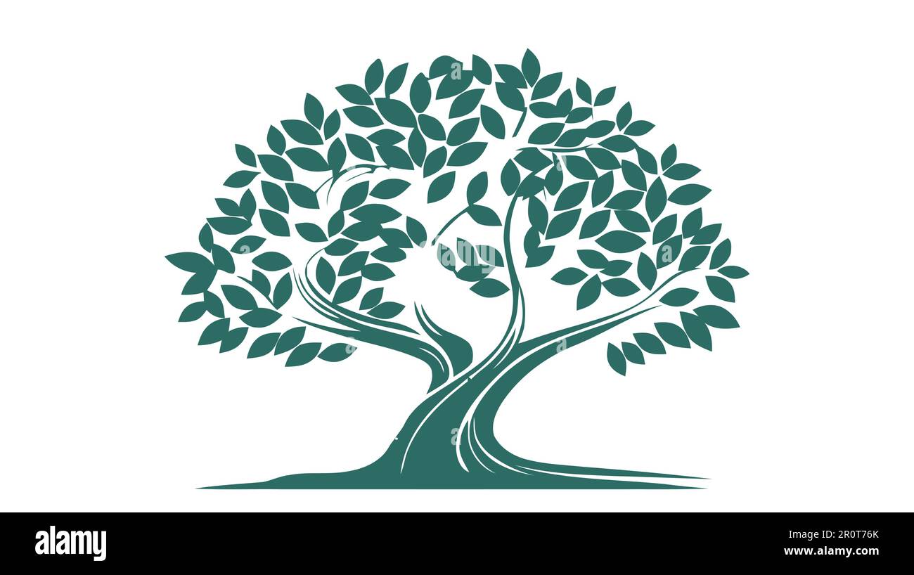 Tree logo on white background. Vector illustration Stock Vector Image ...