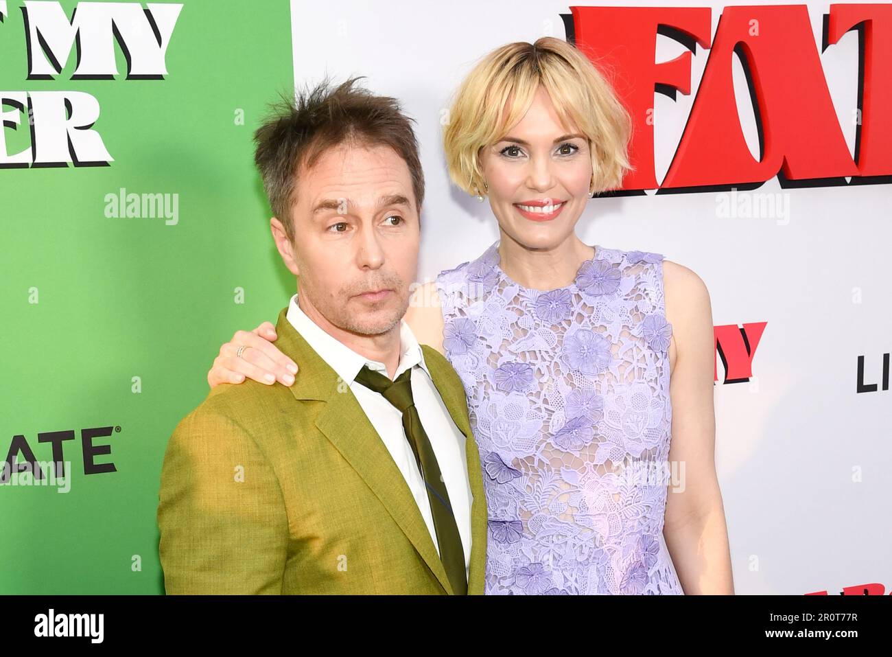 New York, USA. 09th May, 2023. Sam Rockwell and Leslie Bibb walking the ...