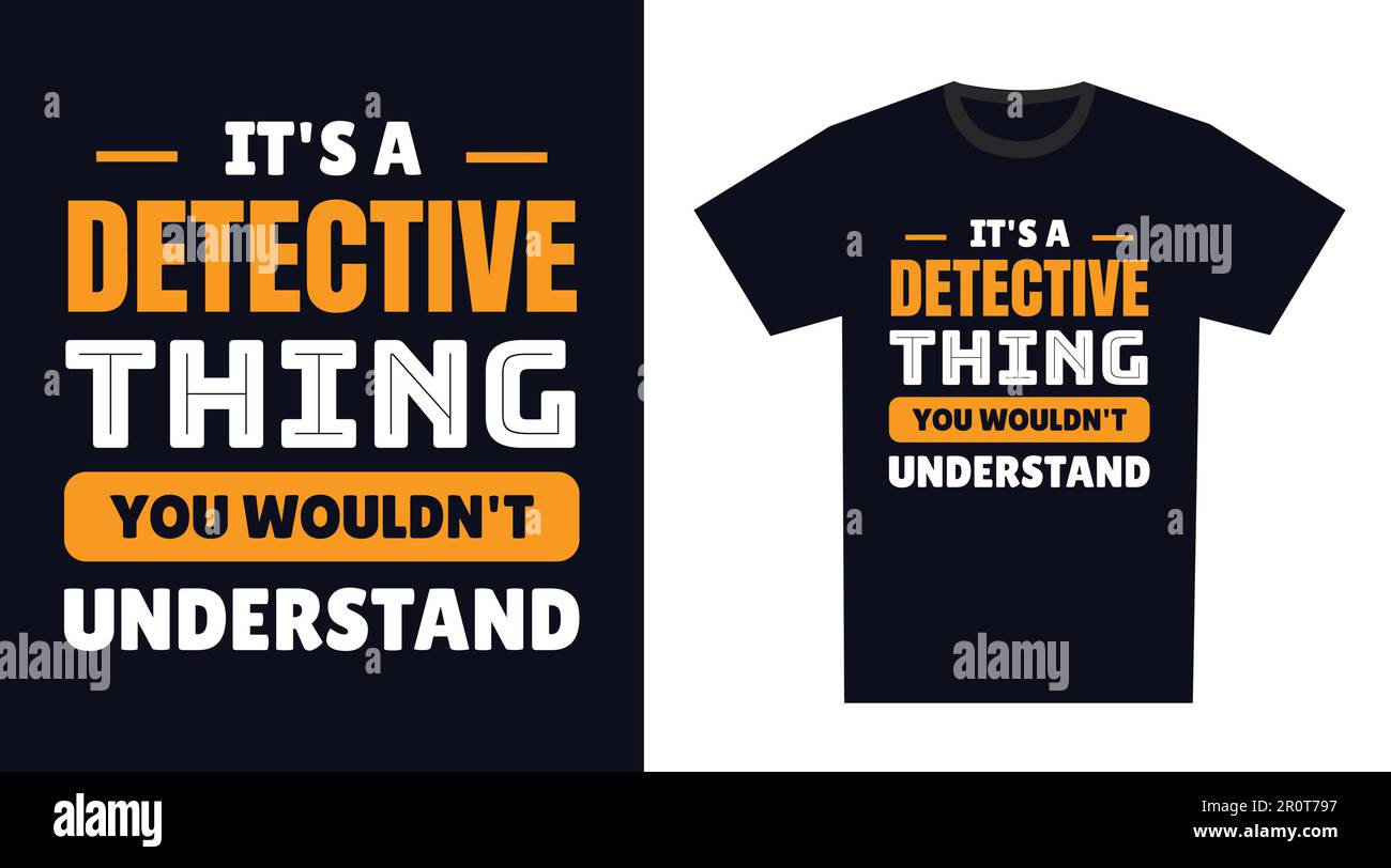 Detective t shirt Stock Vector Images - Alamy