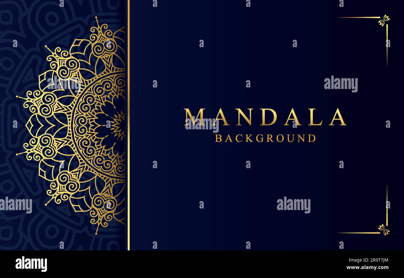 Luxury golden ornamental mandala background. Beautiful arabesque ...