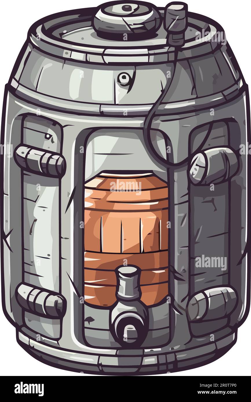 Whiskey barrel keg, liquid for celebration Stock Vector Image & Art - Alamy