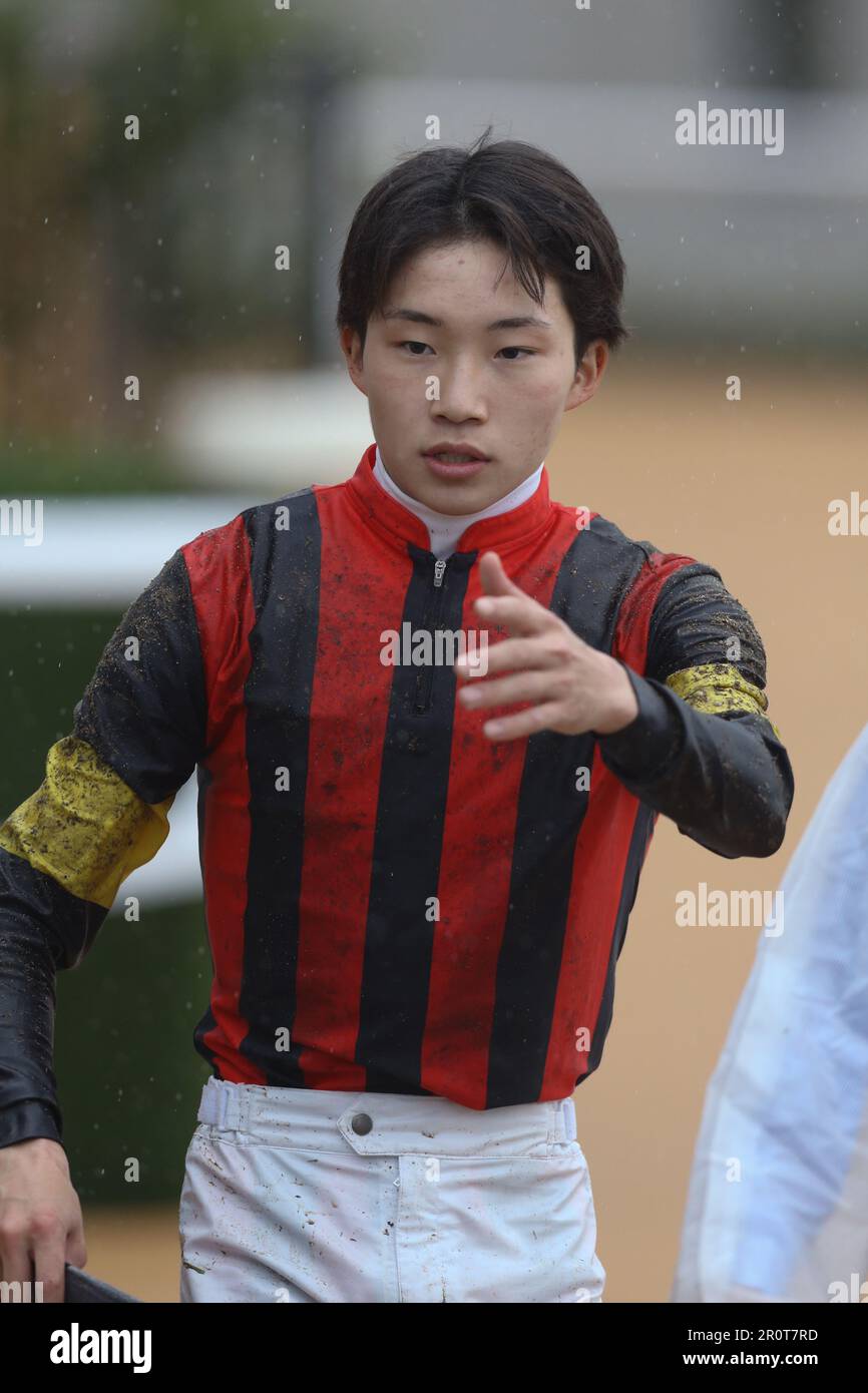 Kyoto, Japan. 7th May, 2023. Taiga Tsunoda won the Kurama Stakes at Kyoto Racecourse in Kyoto ...