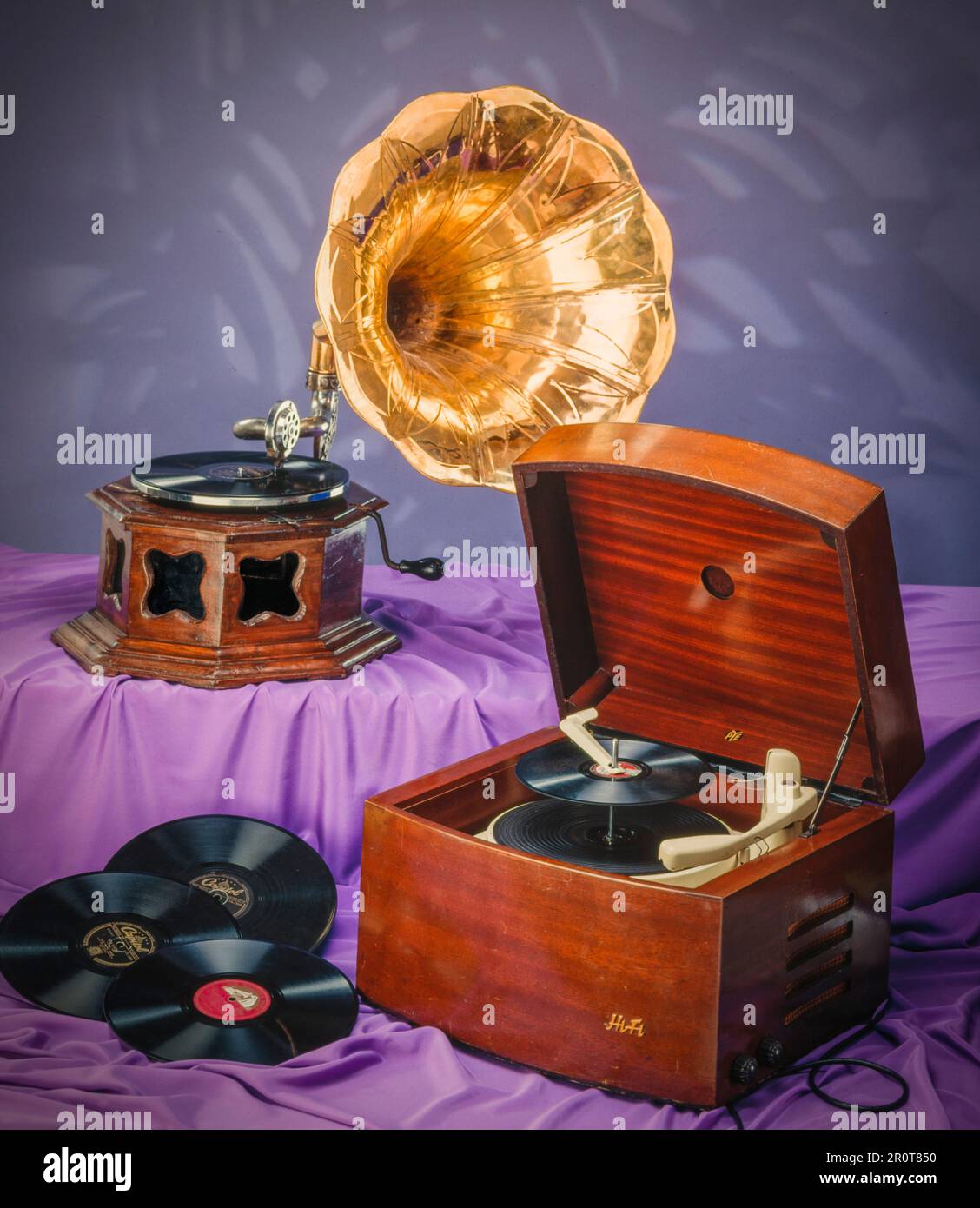 20th century record players Stock Photo - Alamy