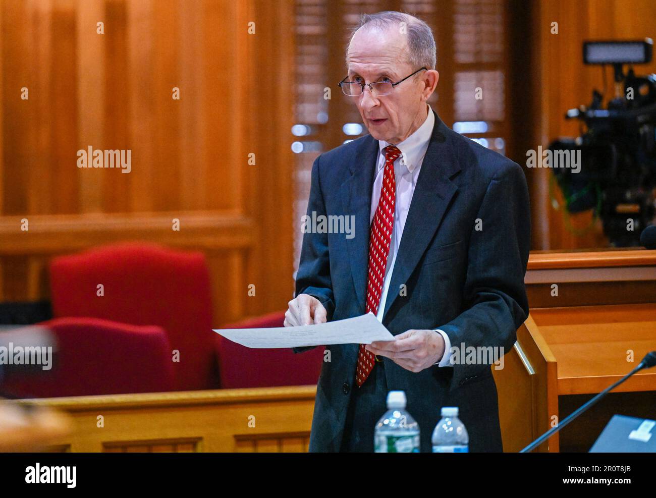 Schoharie, New York, USA. 8th May, 2023. Special prosecutor FRED RENCH ...