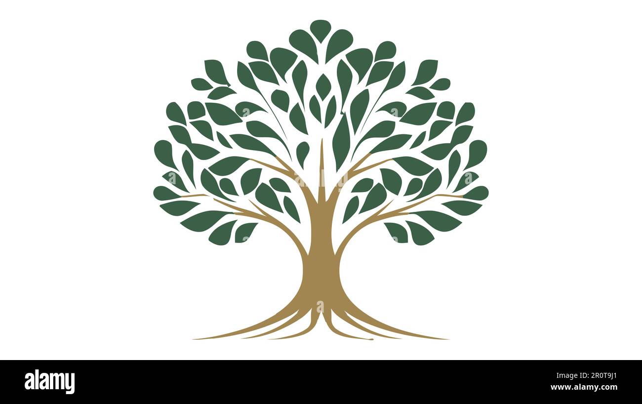 Tree logo on white background. Vector illustration Stock Vector Image ...