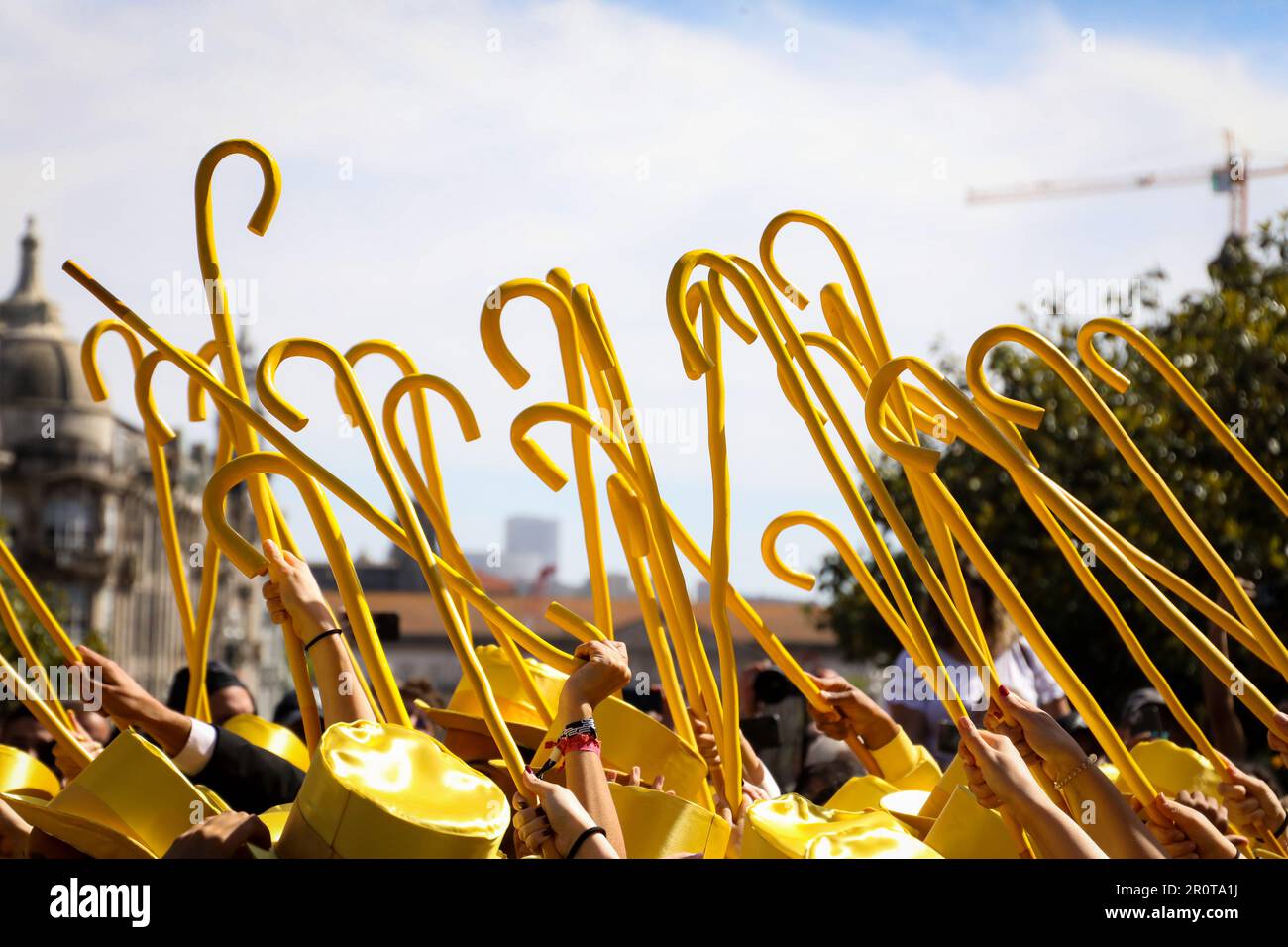 Thousands of final year students from Porto Higher Education wearing ...