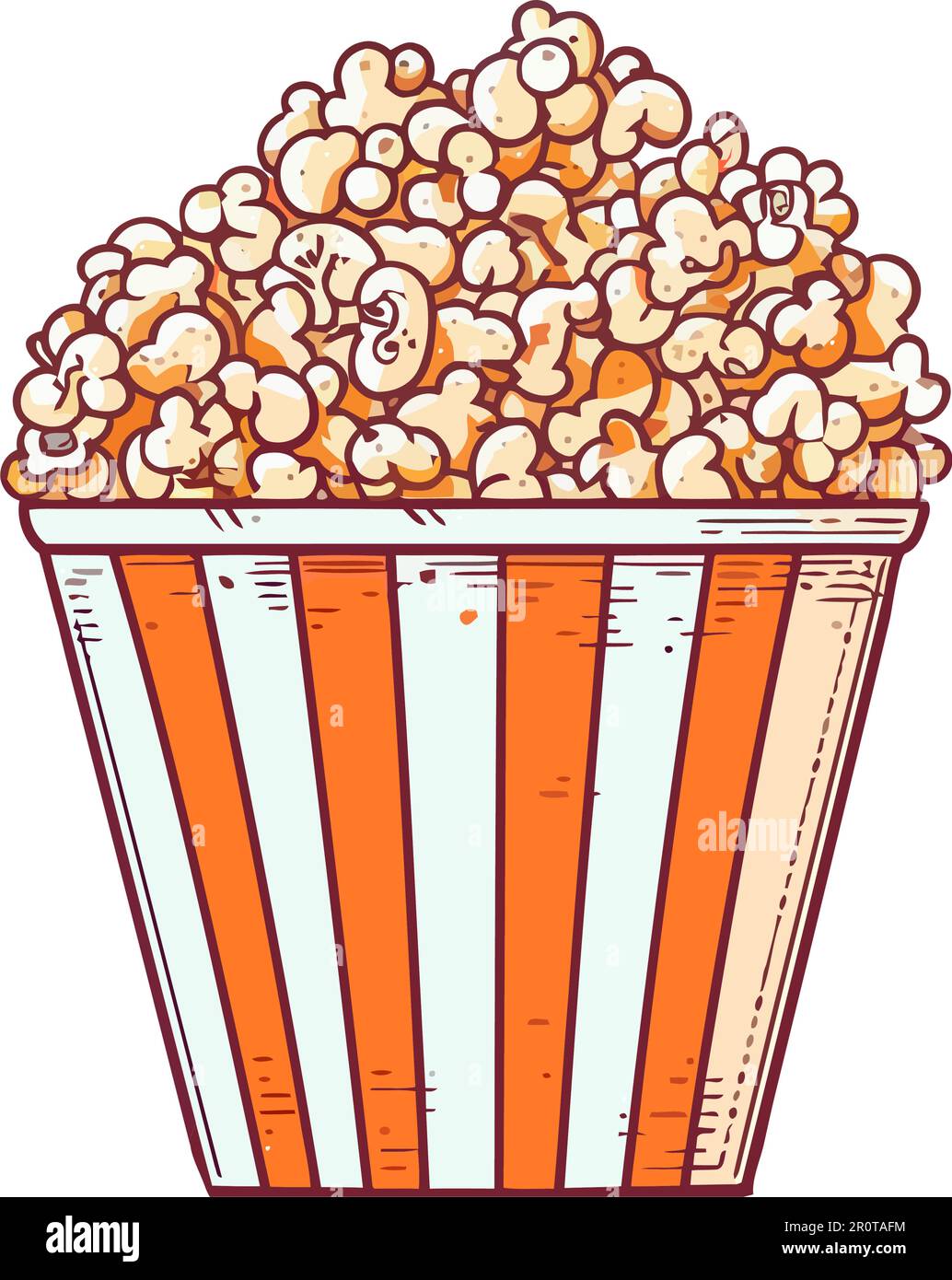 popcorn in bucket, eating snack Stock Vector Image & Art - Alamy