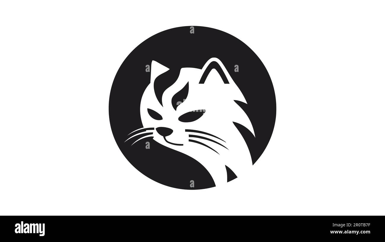 Cat Logo. Vector illustration of cat logo on white background Stock ...