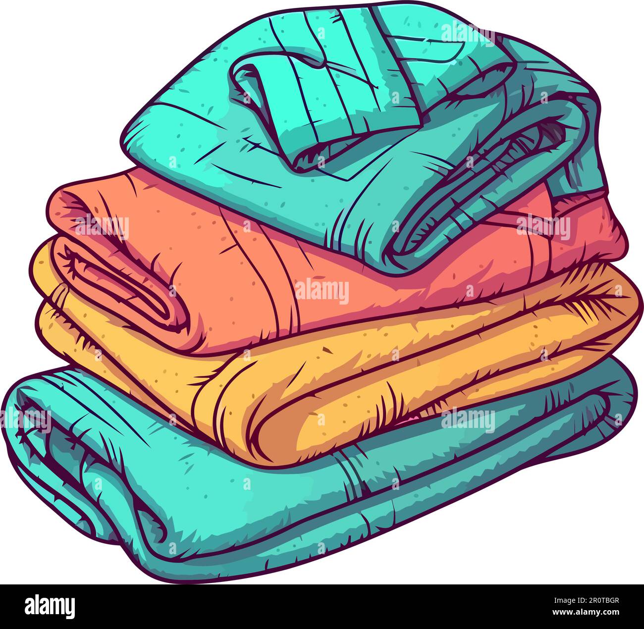 Folded shirts Stock Vector Images - Alamy