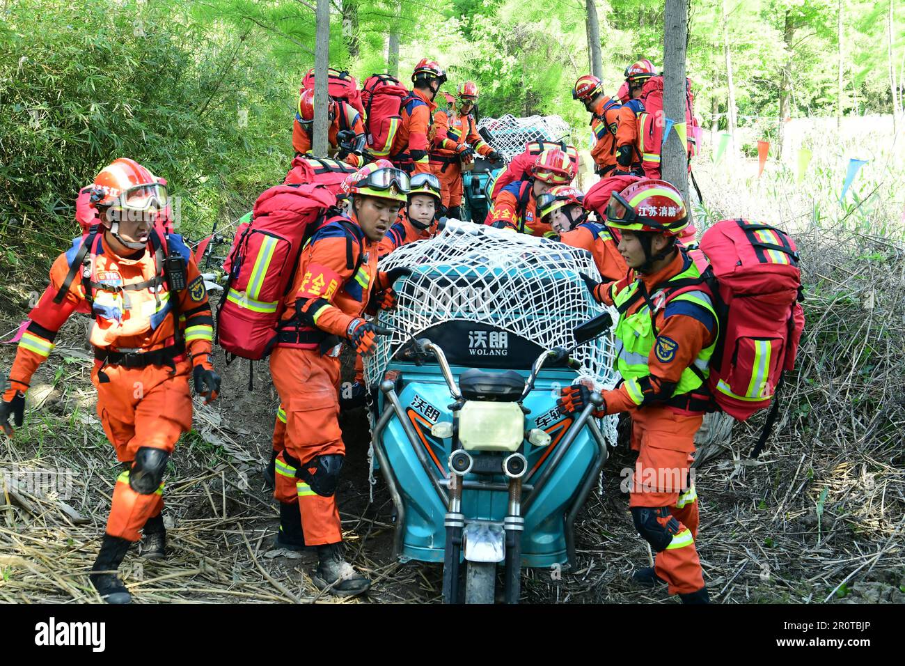 SUZHOU, CHINA - MAY 9, 2023 - Firefighters of Suzhou Fire and Rescue ...