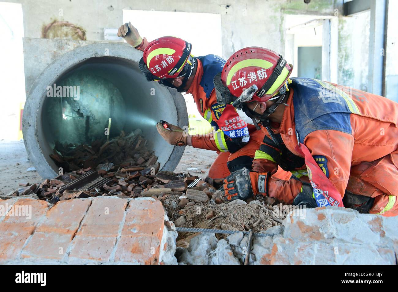 SUZHOU, CHINA - MAY 9, 2023 - Firefighters of Suzhou Fire and Rescue ...
