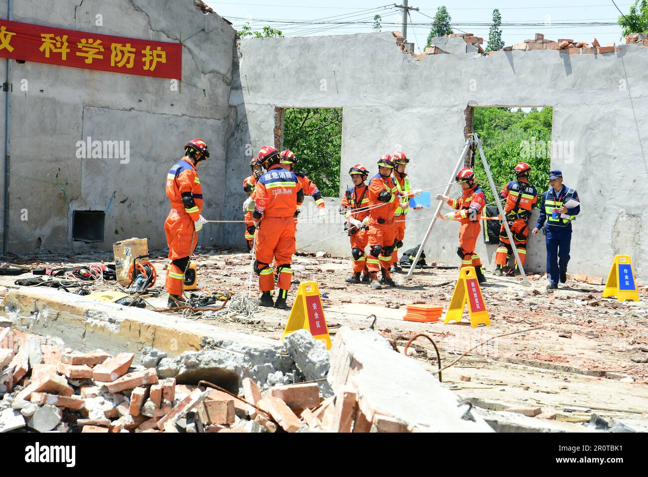 SUZHOU, CHINA - MAY 9, 2023 - Firefighters of Suzhou Fire and Rescue ...