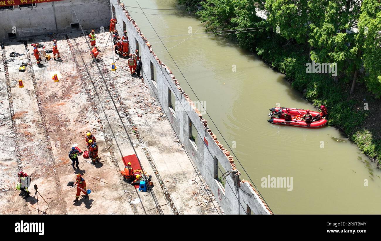 SUZHOU, CHINA - MAY 9, 2023 - Firefighters of Suzhou Fire and Rescue ...