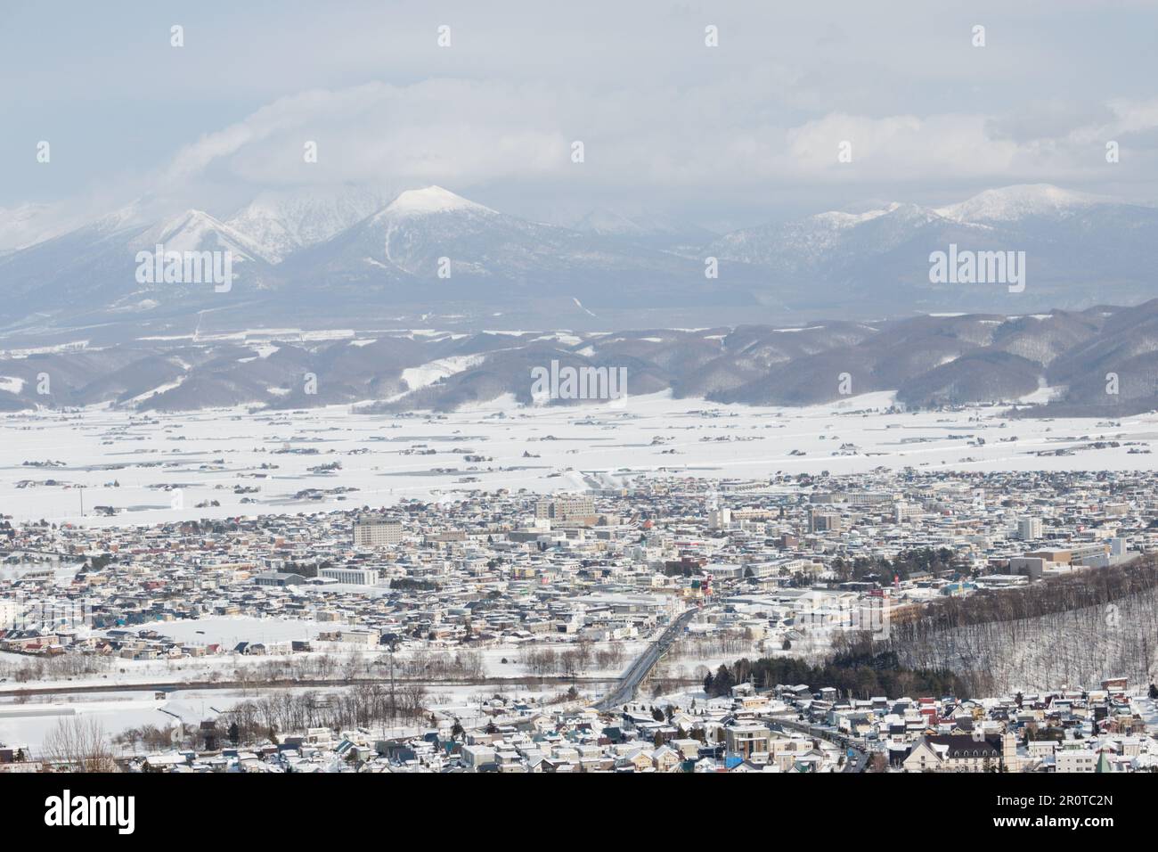 Winter landscape of Furano Town, Hokkaido, Japan Stock Photo - Alamy