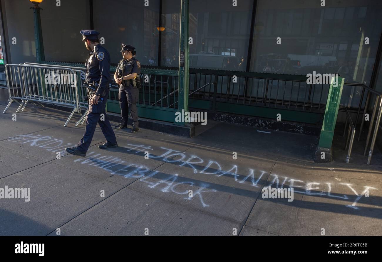 NEW YORK, N.Y. – May 8, 2023: Officers from the New York City Police ...