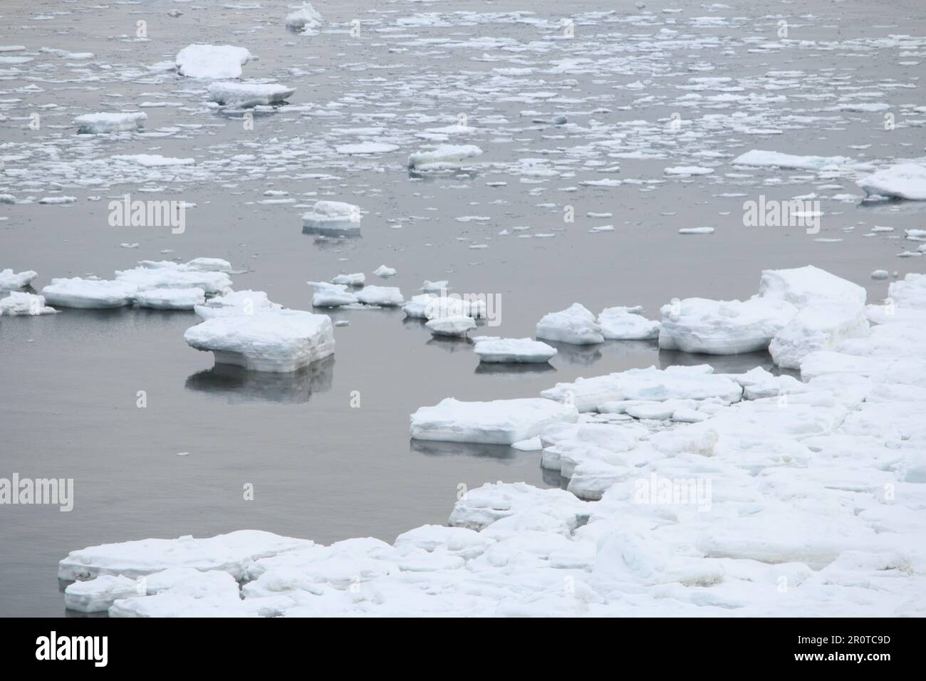 Frozen sea ice on ocean in winter Stock Photo - Alamy