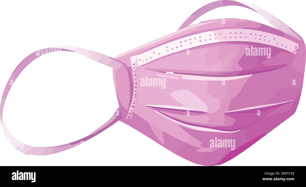 Pink surgical mask Stock Vector Images - Alamy