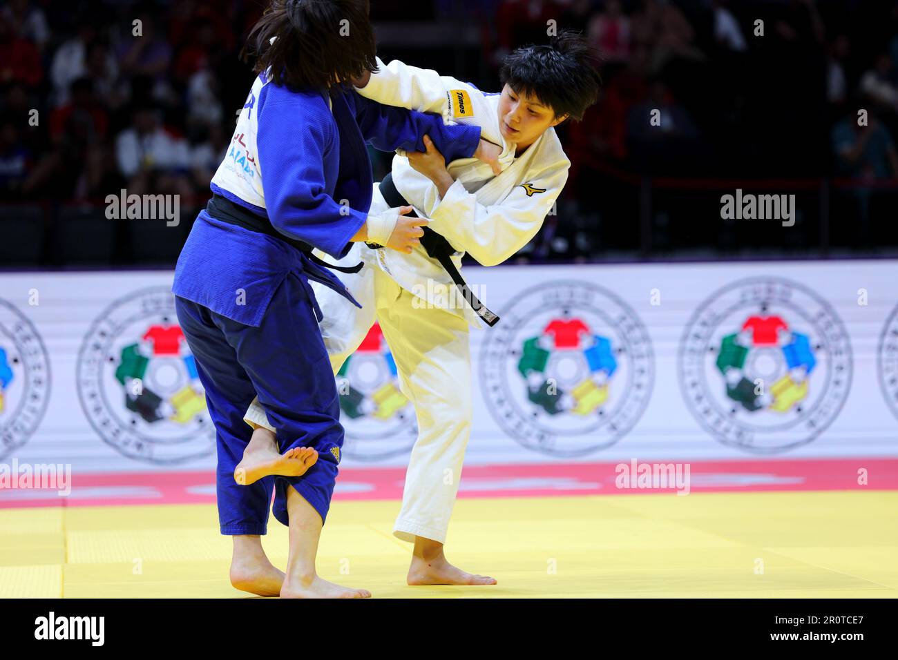 Ali Bin Hamad Al Attiyah Arena, Doha, Qatar. 9th May, 2023. (L-R) Mimi ...