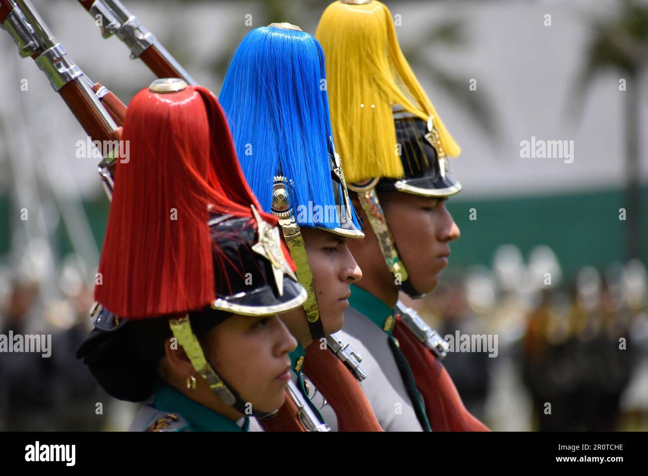 Bogota, Colombia. 09th May, 2023. Colombian police cadets wear the ...