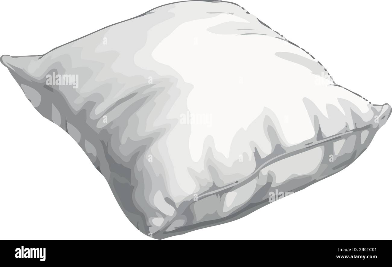 Fluffy pillow and cushion for comfortable sleeping isolated Stock ...