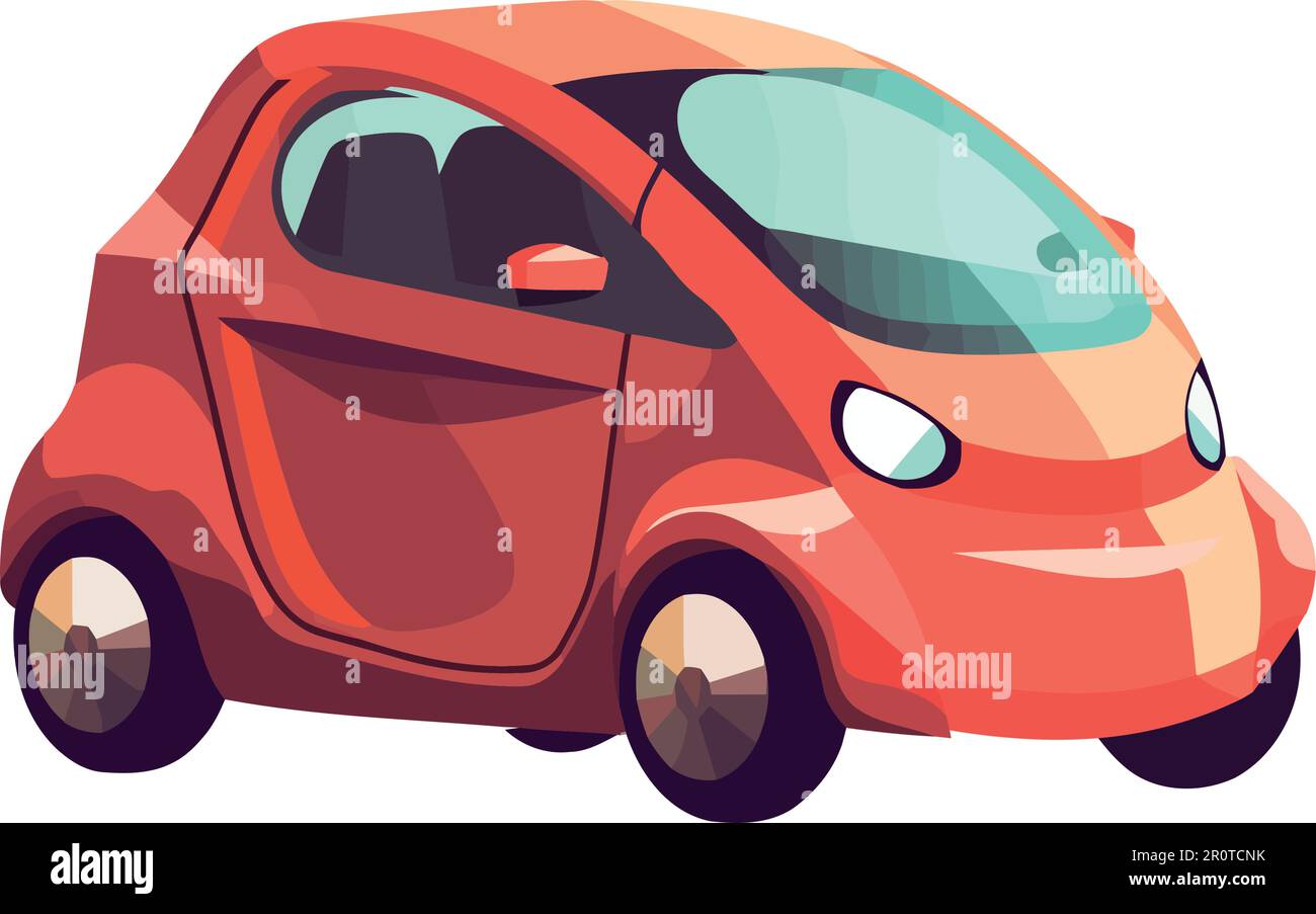 Modern car driving fast on empty road over white Stock Vector Image ...