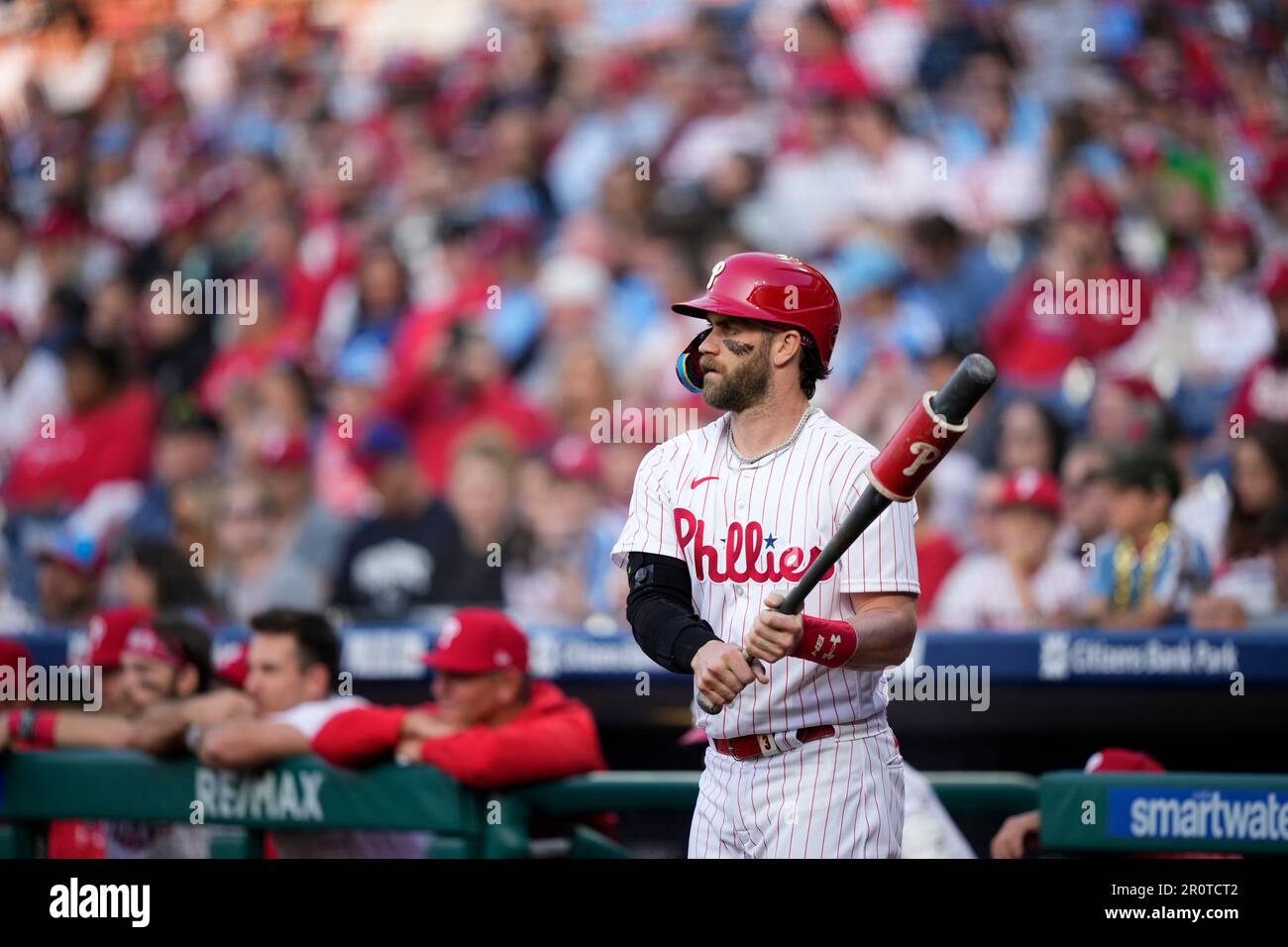 Philadelphia Phillies' Bryce Harper plays during a baseball game ...