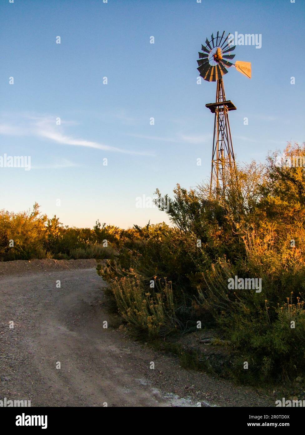 Windmill in Big Bend National Park,Texas Stock Photo - Alamy