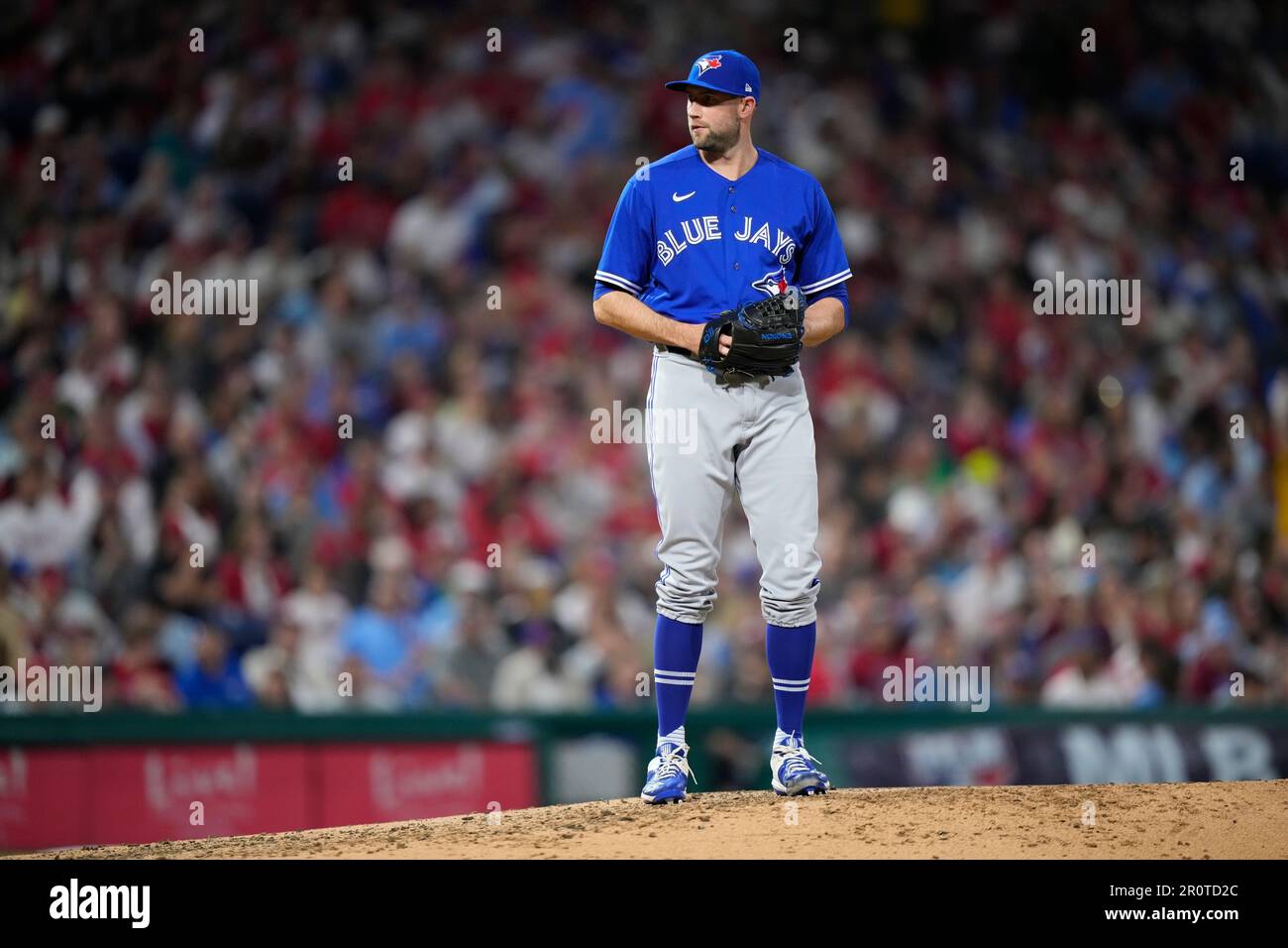 Toronto Blue Jays' Tim Mayza plays during a baseball game, Tuesday, May ...