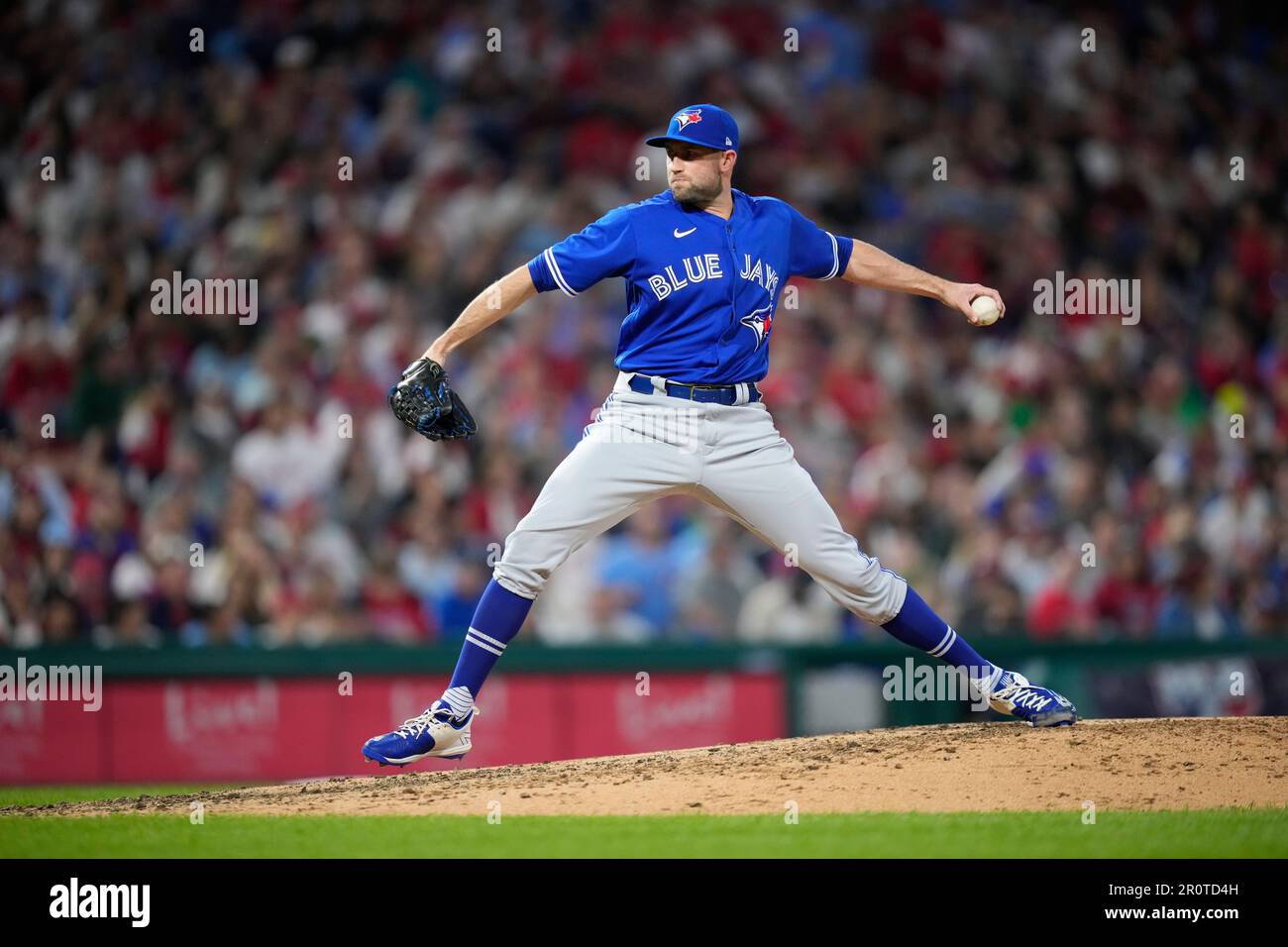 Toronto Blue Jays' Tim Mayza plays during a baseball game, Tuesday, May ...