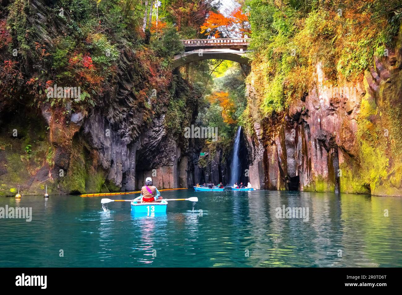 Miyazaki, Japan - Nov 24 2022: Takachiho Gorge is a narrow chasm cut ...