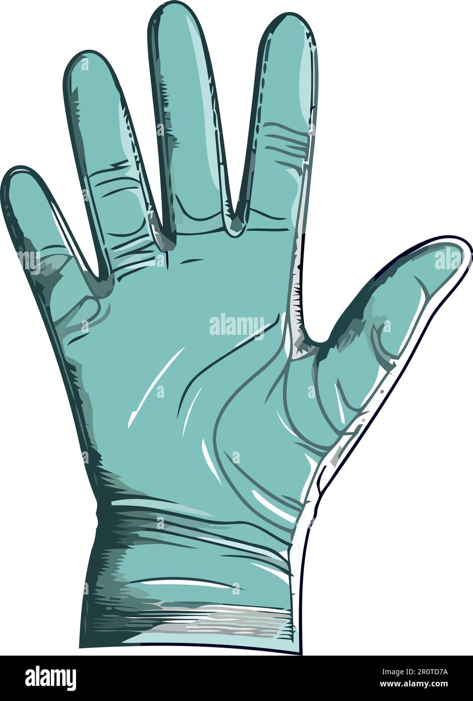 gloved hand vector over white Stock Vector Image & Art - Alamy