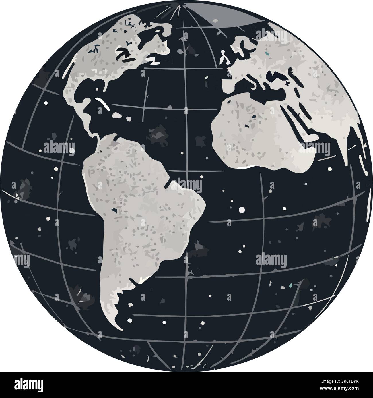 Global communication symbol on blue world map isolated Stock Vector ...