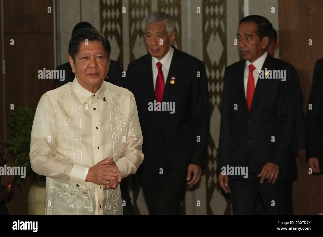 Philippines' President Ferdinand Marcos Jr., left, attends the 42nd ASEAN Summit in Labuan Bajo ...