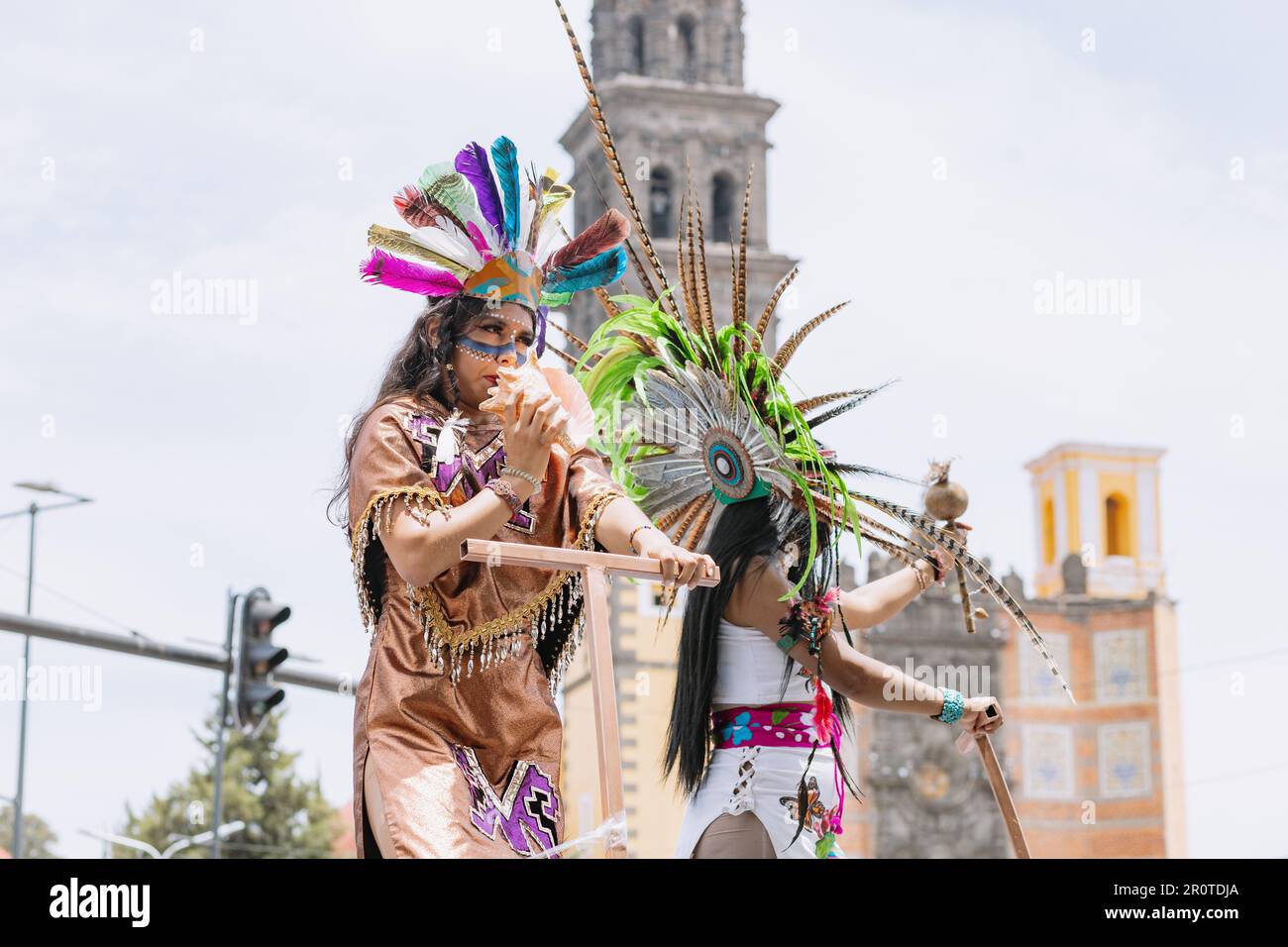 Representation of the battle of May 5, march in the civic parade on the ...