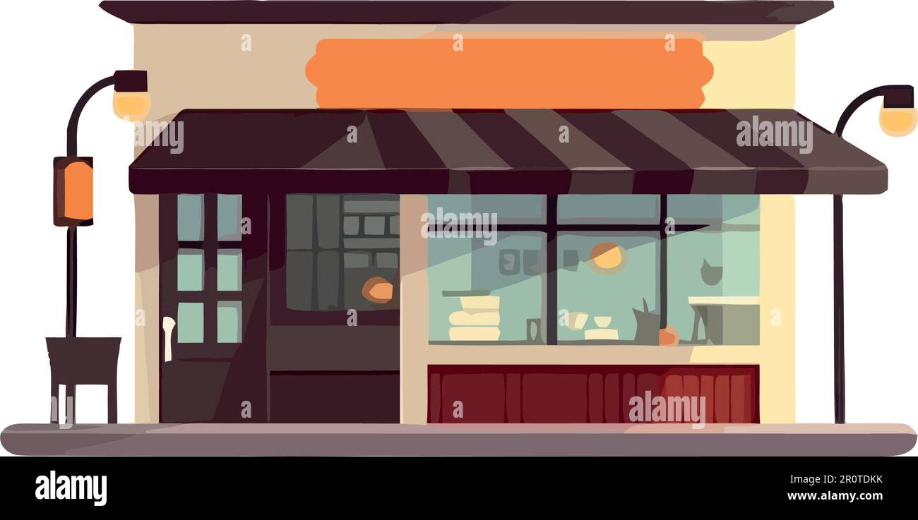 Modern vector design of a city storefront isolated Stock Vector Image ...