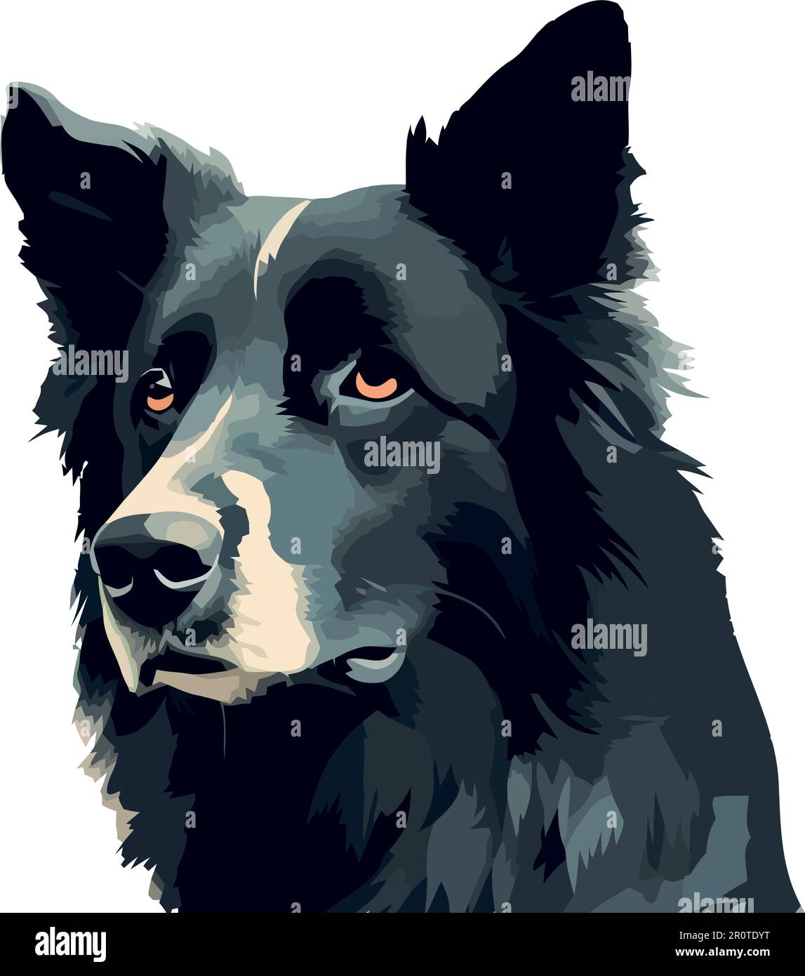 Large white shepherd dog Stock Vector Images - Alamy