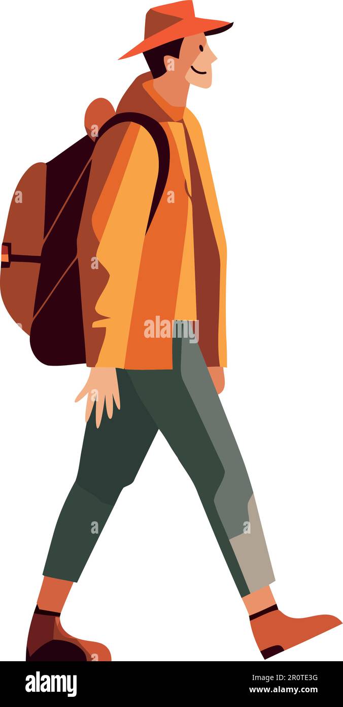 One woman hiking in Cut Out Stock Images & Pictures - Alamy