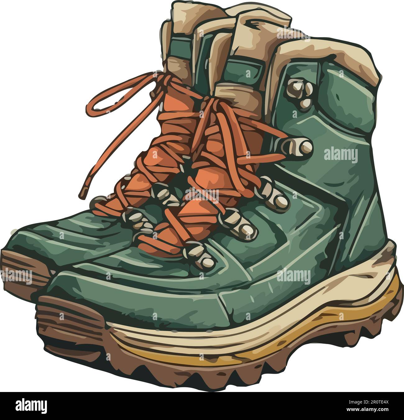Old fashioned hiking boots Stock Vector Images - Alamy