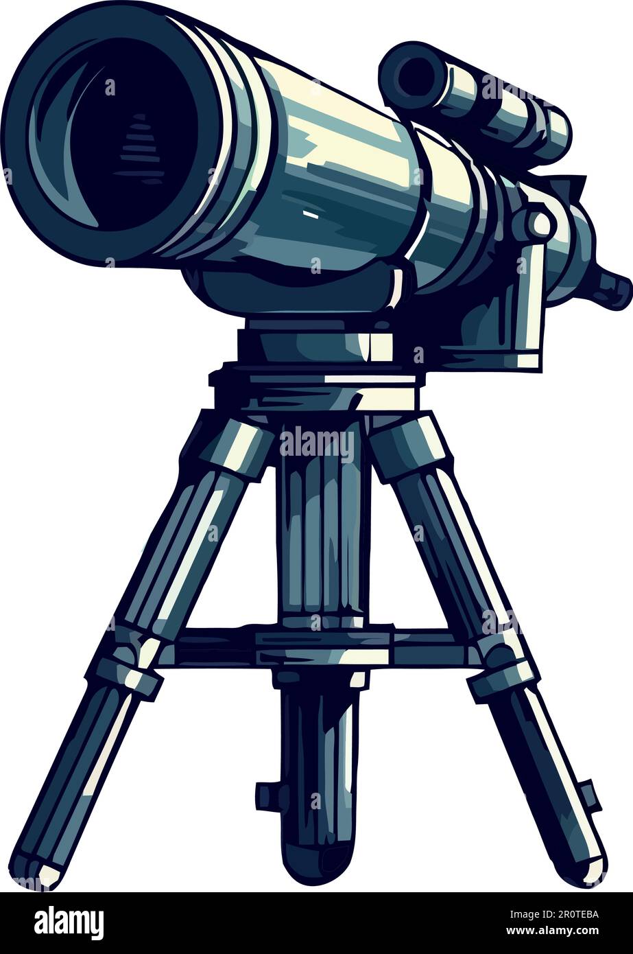 Black telescope design over white Stock Vector Image & Art - Alamy