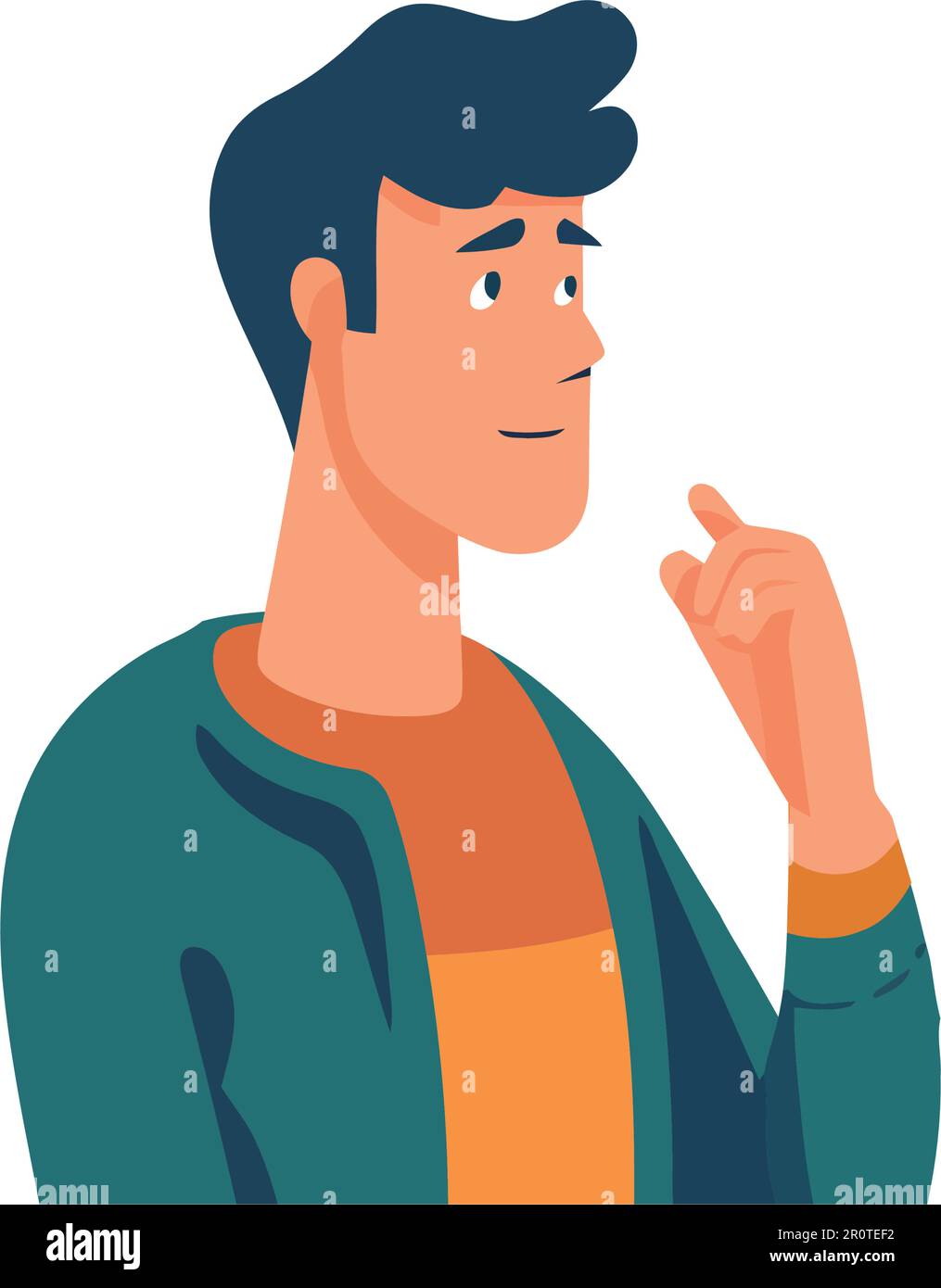 Smiling businessman pointing to success symbol isolated Stock Vector ...