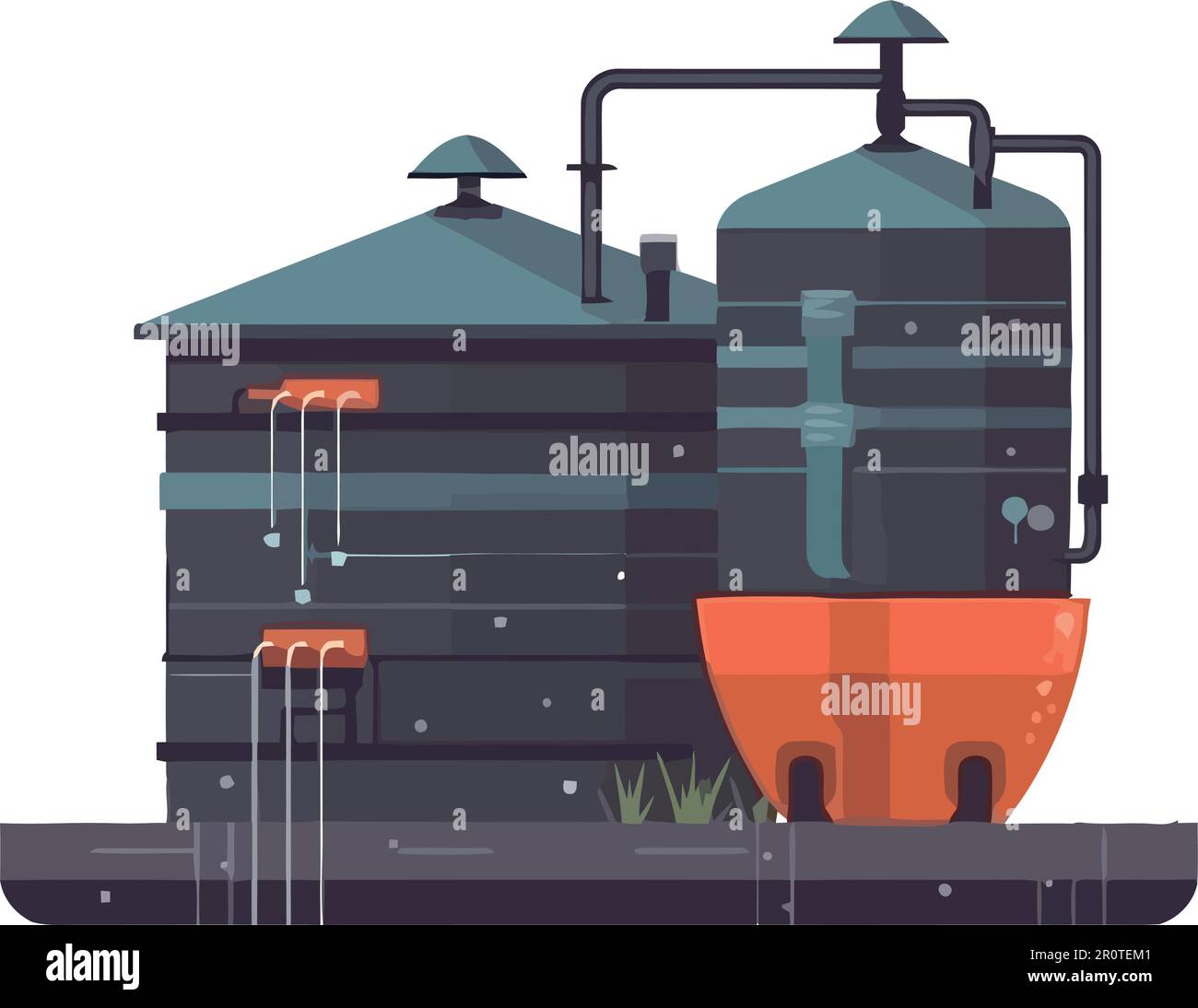 Roof water tank Cut Out Stock Images & Pictures - Alamy