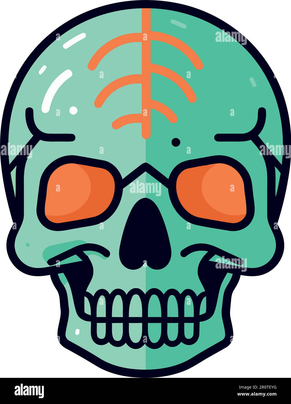 Spooky human skull Stock Vector Image & Art - Alamy