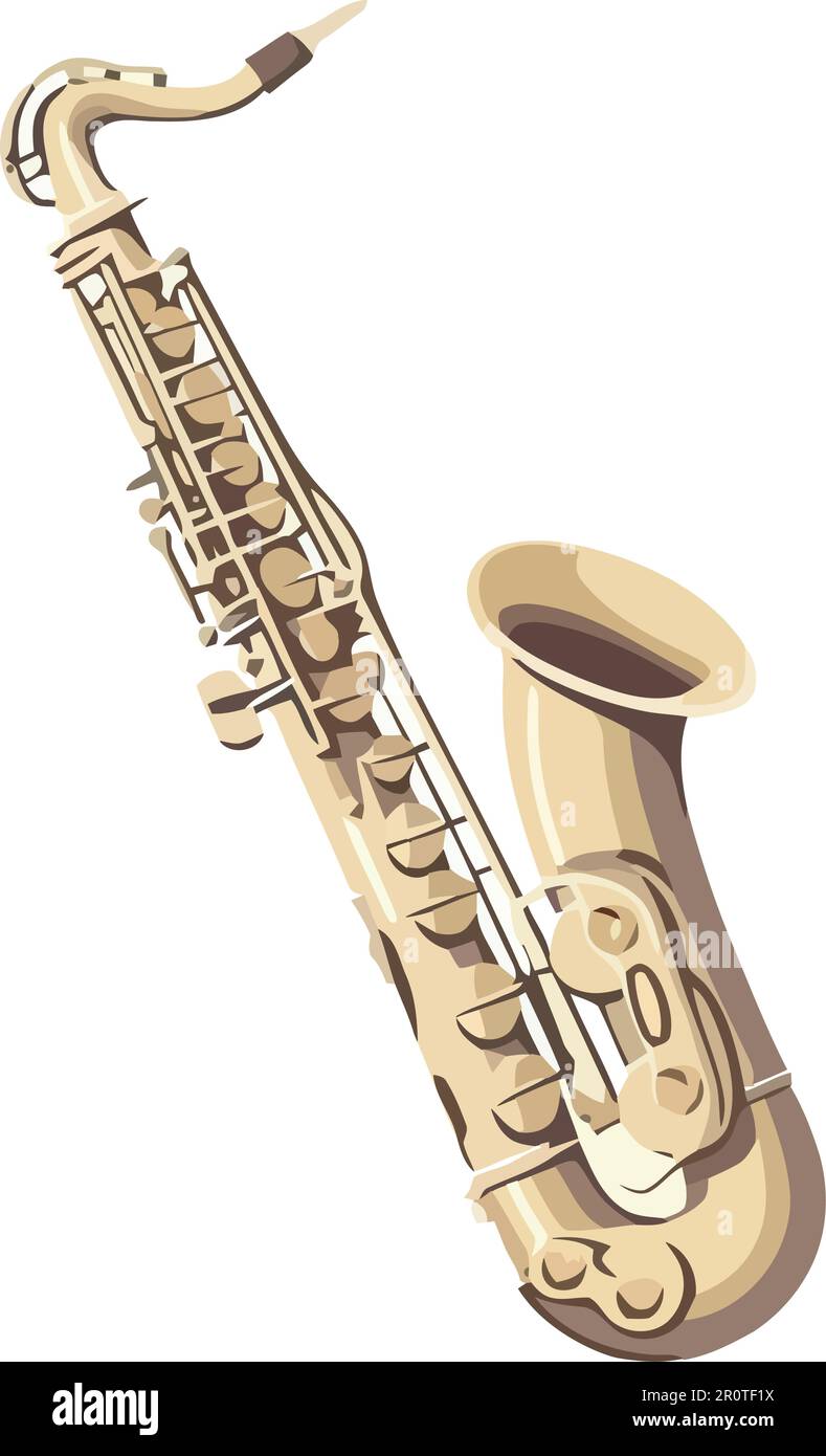 golden saxophone illustration Stock Vector Image & Art - Alamy
