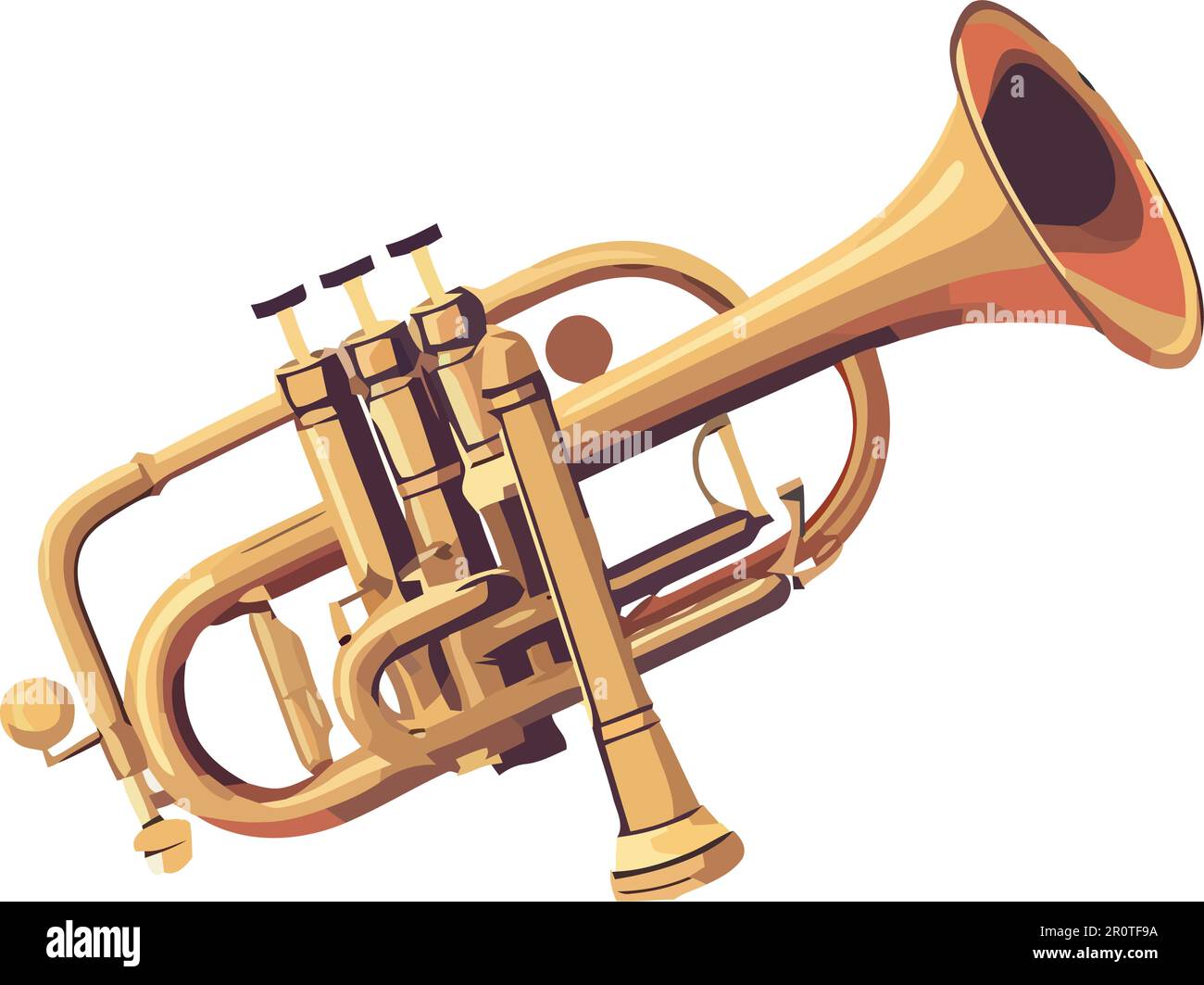 Classic Shiny trumpet illustration Stock Vector Image & Art - Alamy