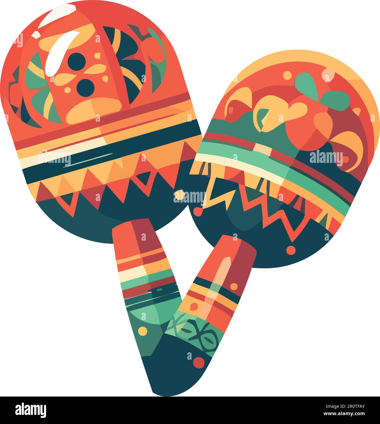 Festive multi colored maracas illustration Stock Vector Image & Art - Alamy