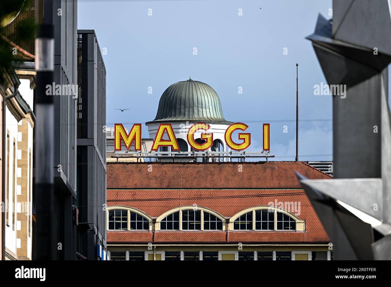 Singen Am Hohentwiel, Germany. 08th May, 2023. The lettering MAGGI is ...