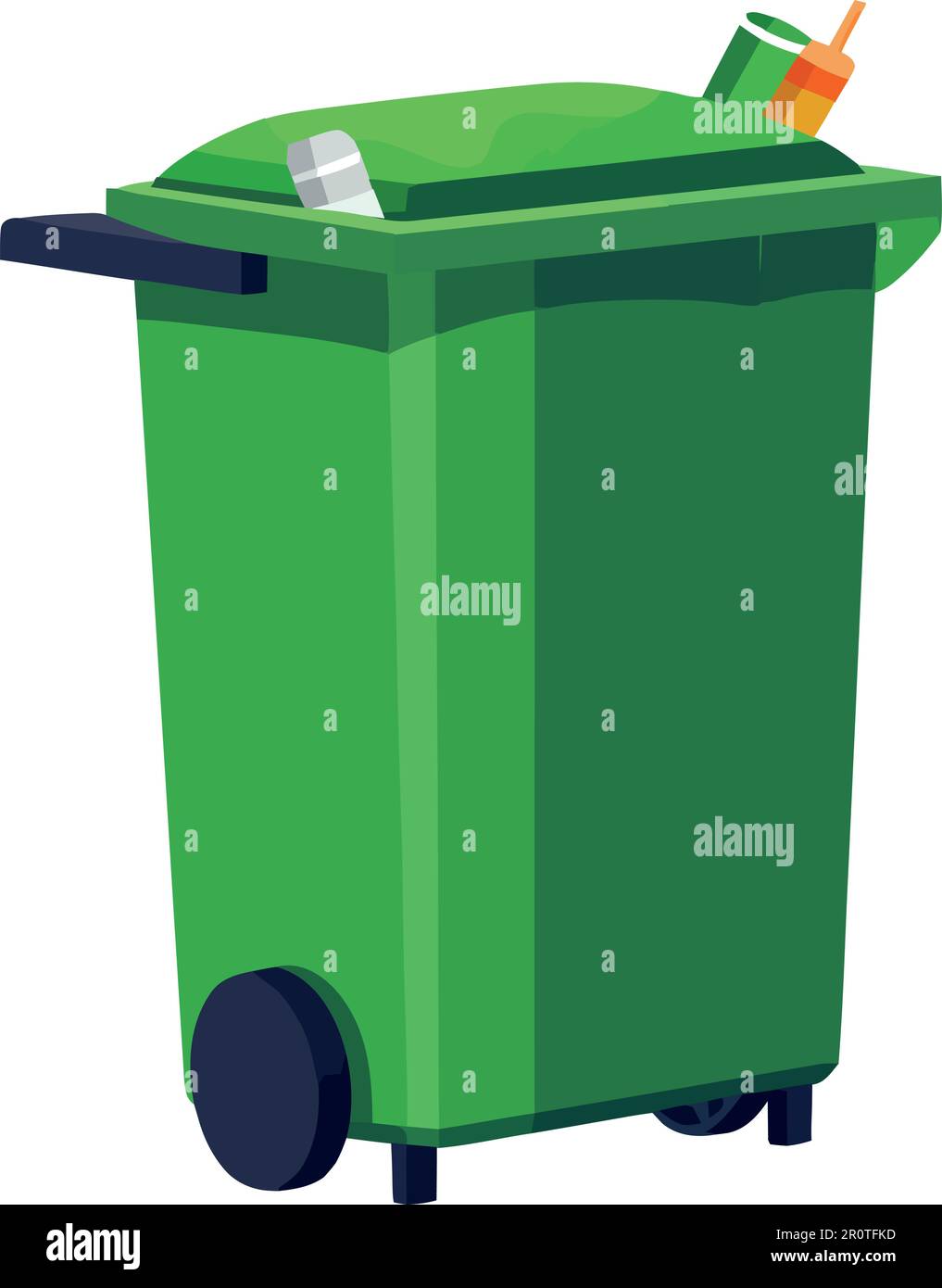 Green bin container Stock Vector Image & Art - Alamy