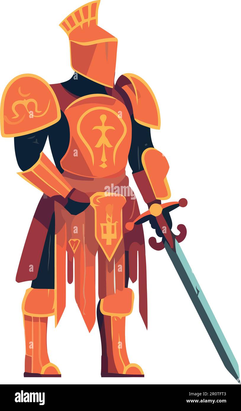 Armored knight wielding sword Stock Vector Image & Art - Alamy